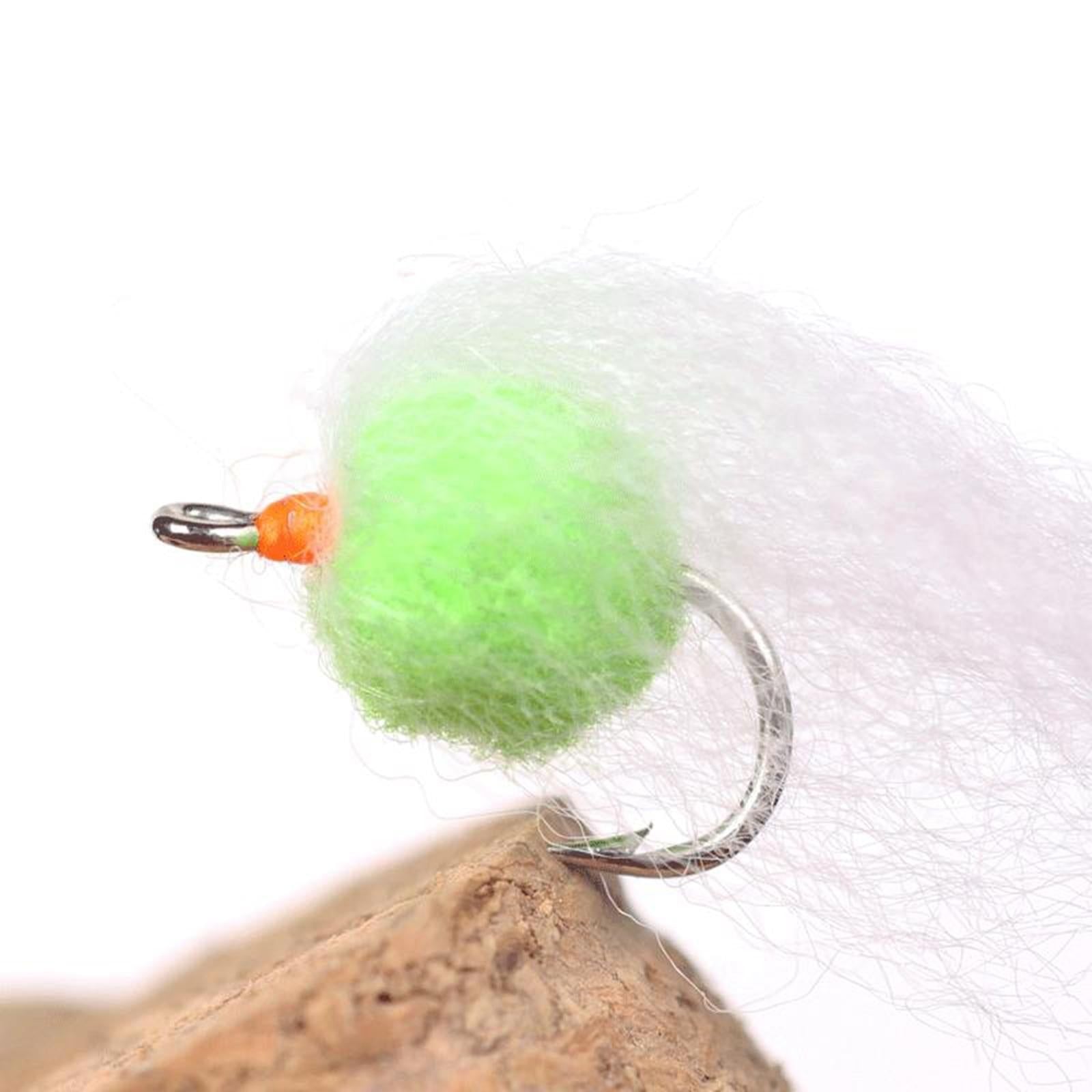 #12 6Pcs Emulational Biomimetic Fishing Lures Nuke Egg Fly for Lake Fi ...