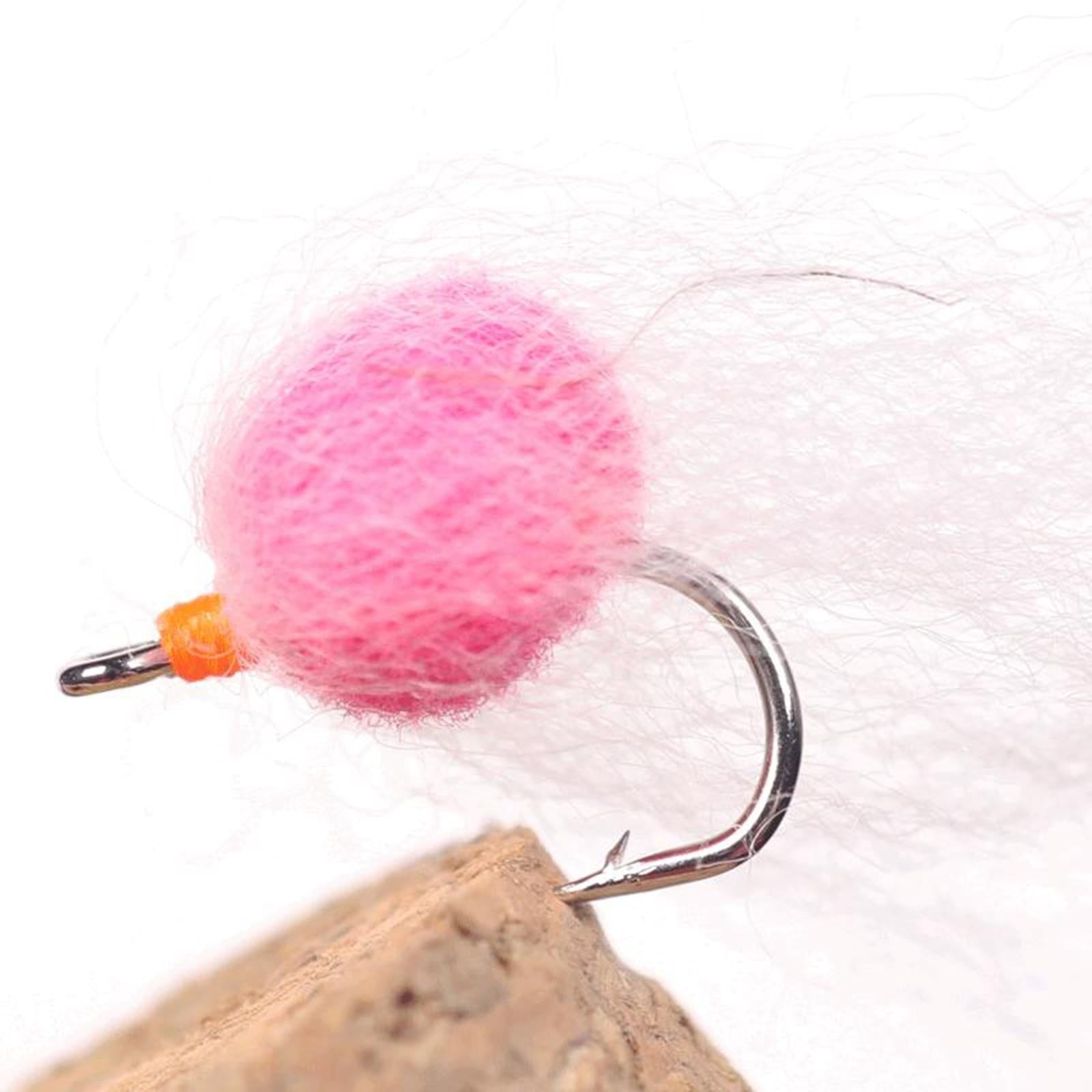 #12 6Pcs Emulational Biomimetic Fishing Lures Nuke Egg Fly for Lake Fi ...