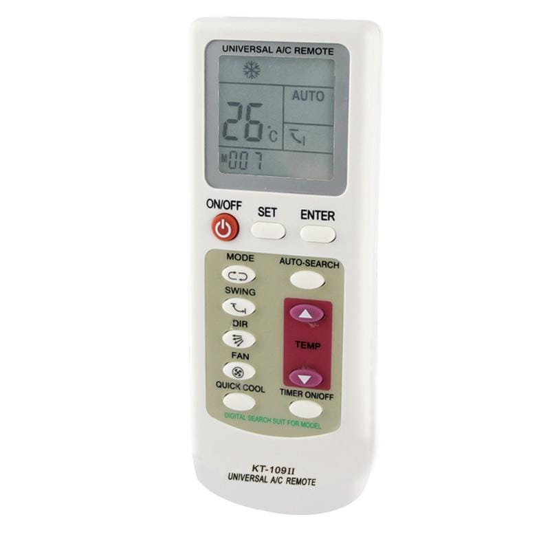 Universal Air Conditioner IR Remote Controller (White)– UNIQKART