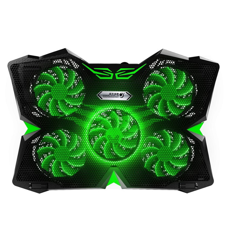 COOLCOLD Laptop Cooling Base with 5 Fans + 2 USB Ports Gaming Notebook ...