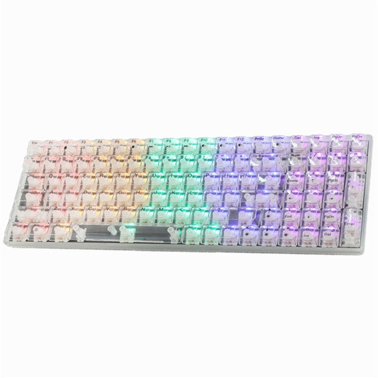 Y-FRUITFUL K10 Mechanical Gaming Keyboard 100 Keys Type-C Wired Clear ...
