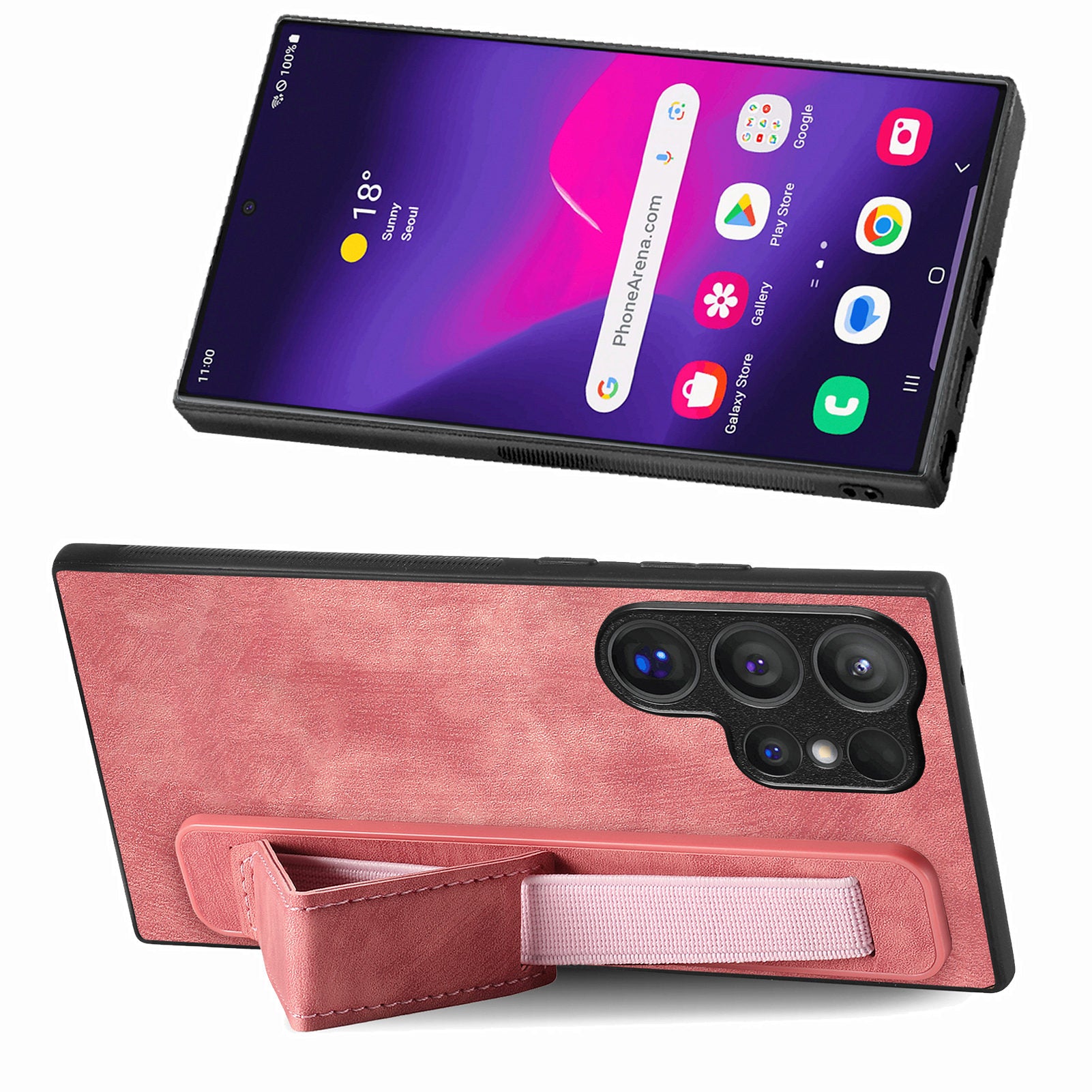 D11 For Samsung Galaxy S24 Ultra Case Vintage PU Leather+TPU Phone Gua ...