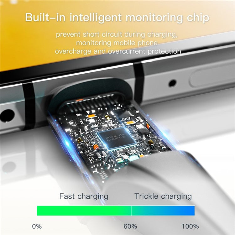 ESSAGER 2m LED Light USB to Type C Cable 3A Fast Charging 480Mbps Tran ...