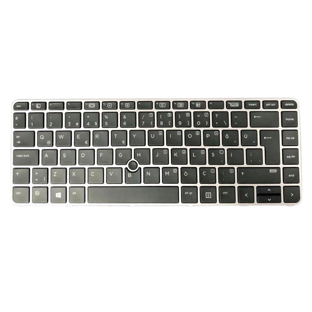Turkish w/Silver Frame Point Keyboard For HP Elite Book 745 G3 840 G3 ...