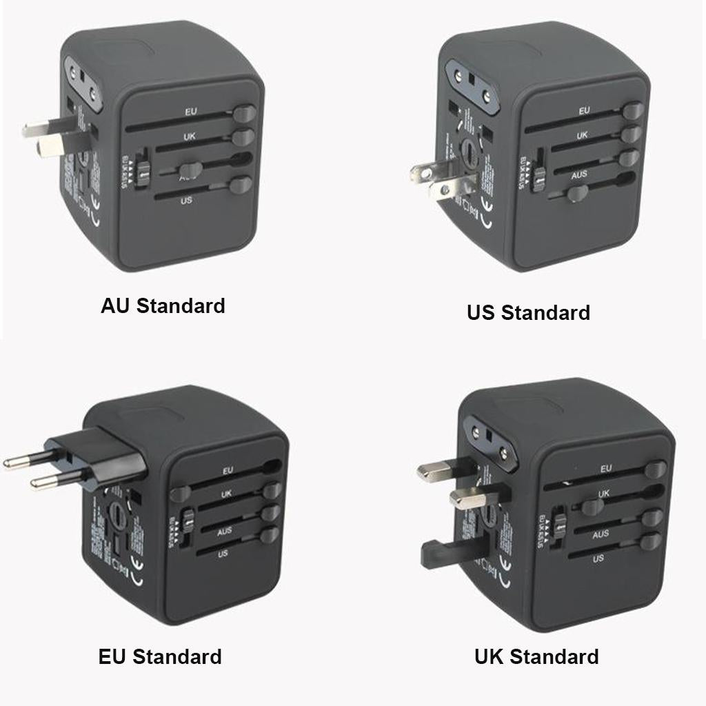Universal Travel Power Adapter 4 USB International Wall Power Plug Con ...