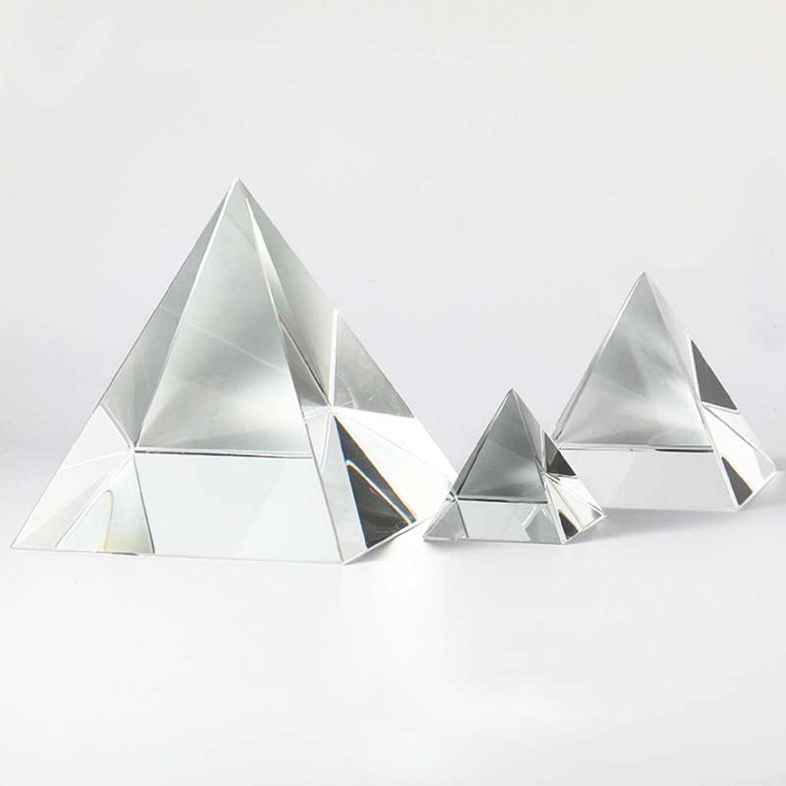 50mm Clear Crystal Pyramid Prism Ornament Photography Science Optics D ...