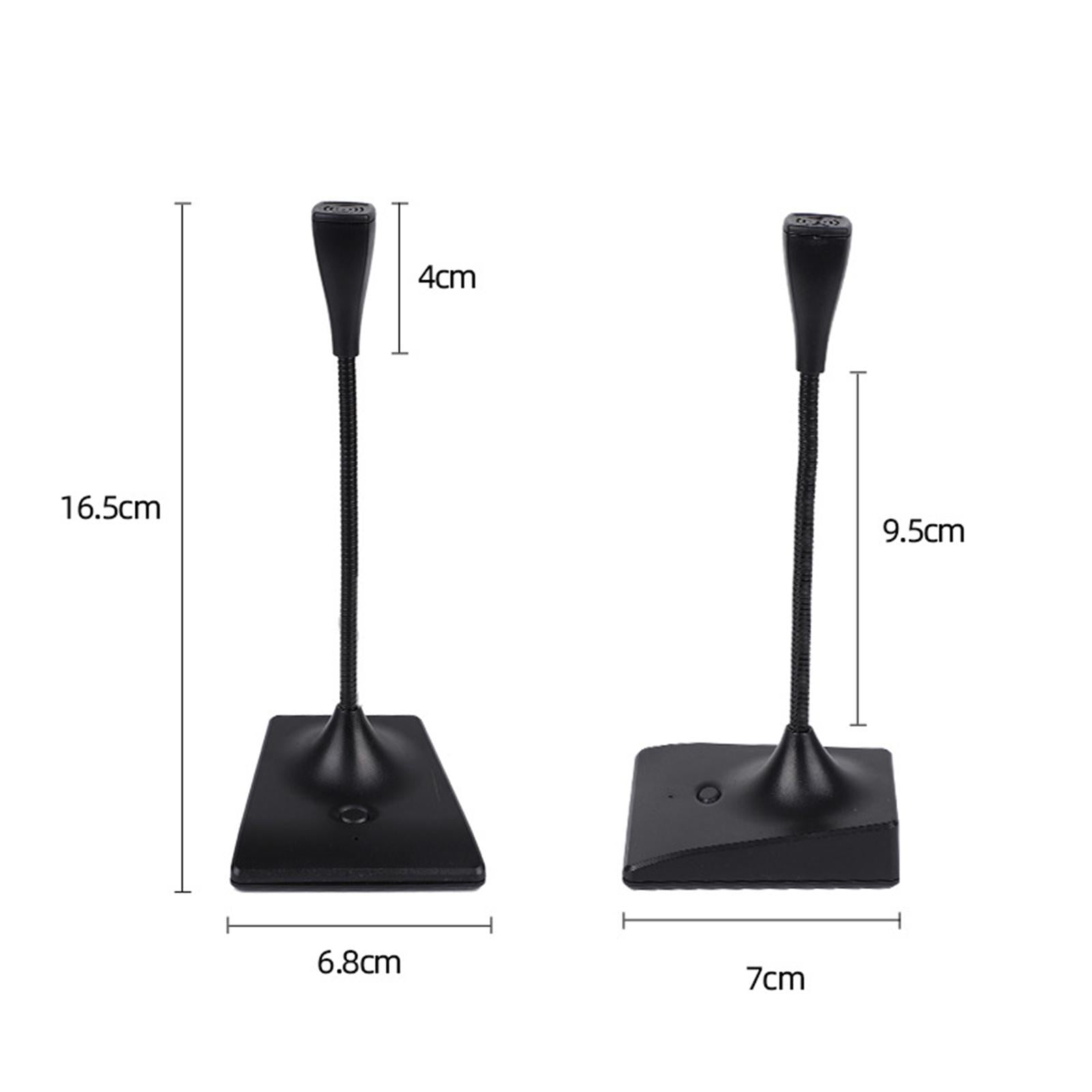 USB Computer Microphone Plug and Play Adjustable Gooseneck for PC Gami ...