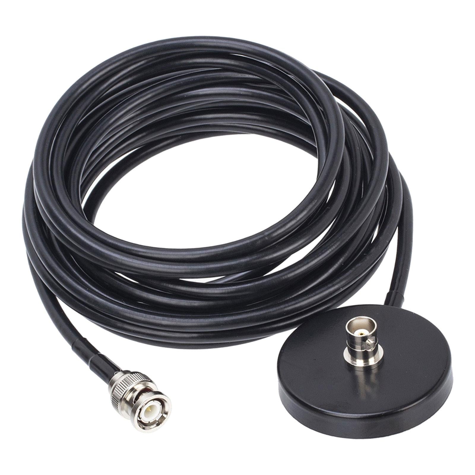 5 Meters RG58 BNC Extension Cable Magnetic Mount Base Connector Durabl ...