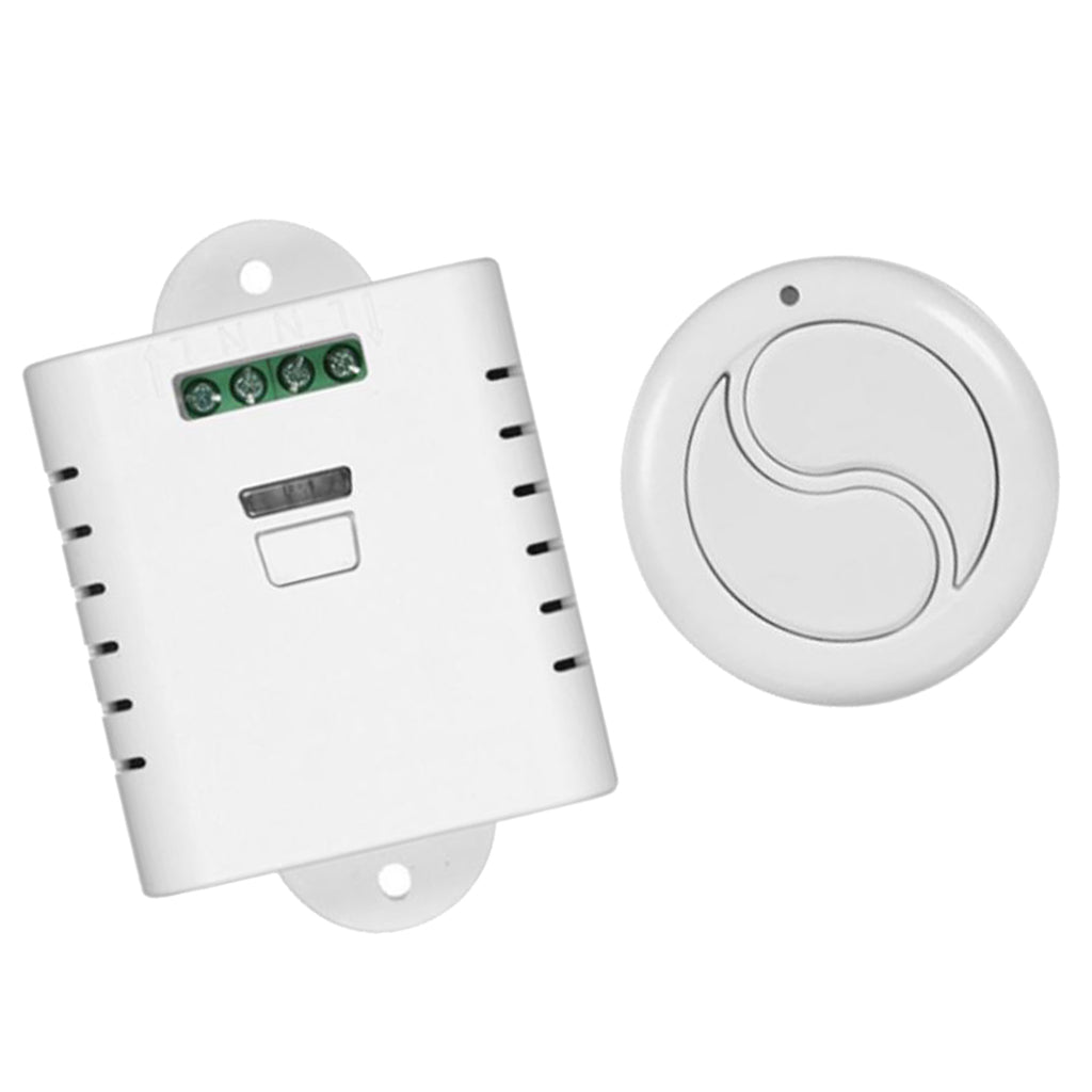 1 Channel Receiver With 1 Round Double-Key Remote Control Switch-433mh ...