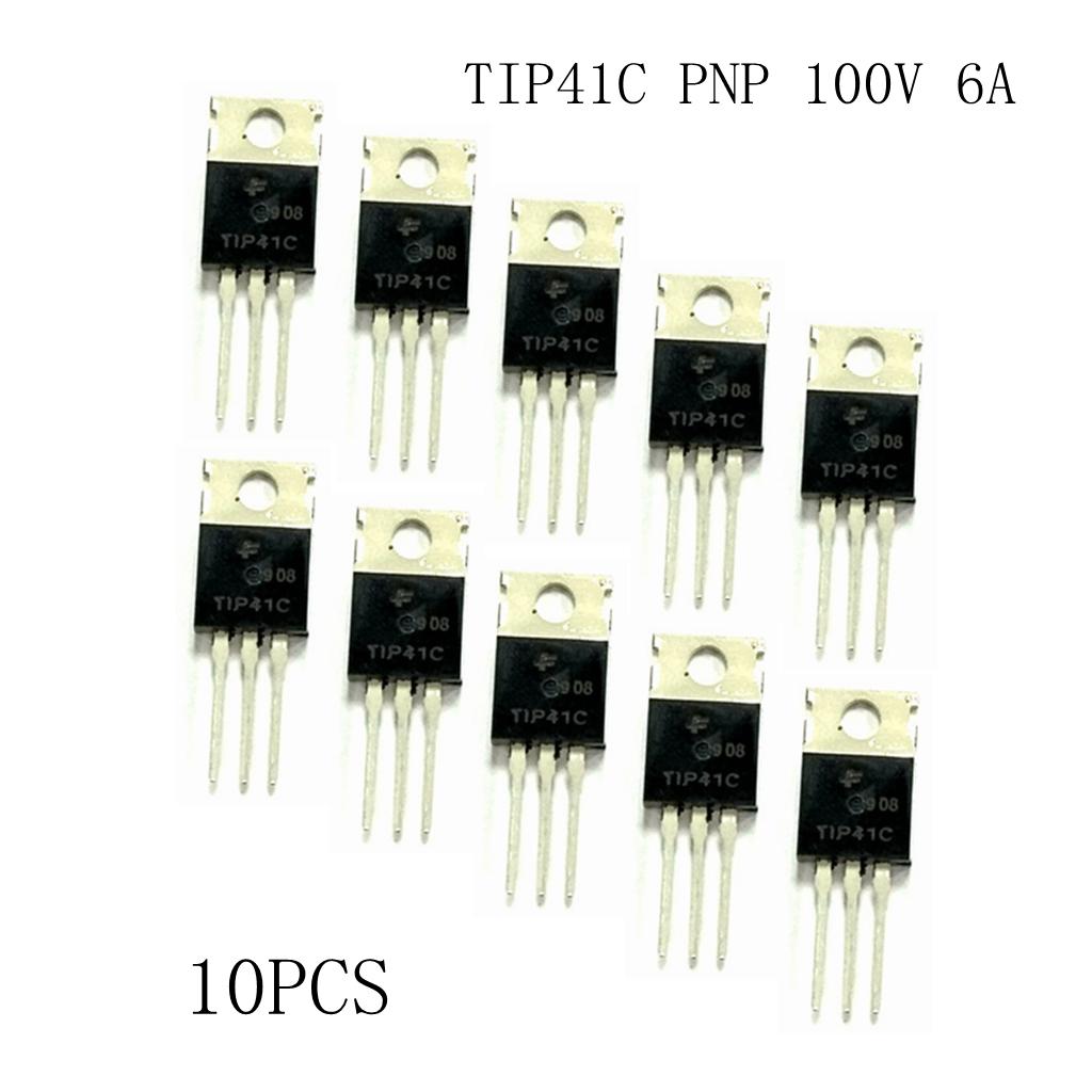 10 Pieces TIP41C Transistor Power Amplifier 100V 6A NPN Triode– UNIQKART