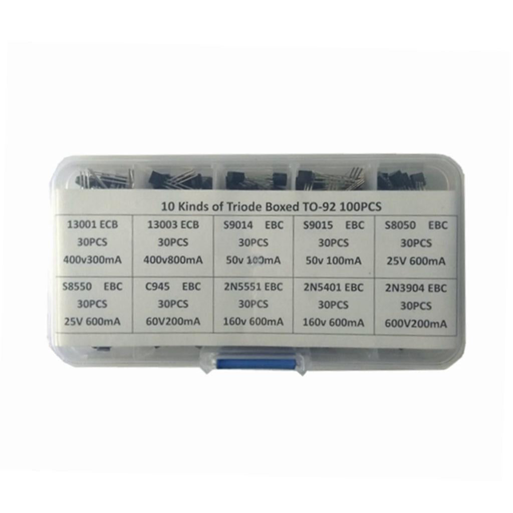 300 Pcs TO 92 Transistor Assortment Box Voltage Regulator Transistor B ...