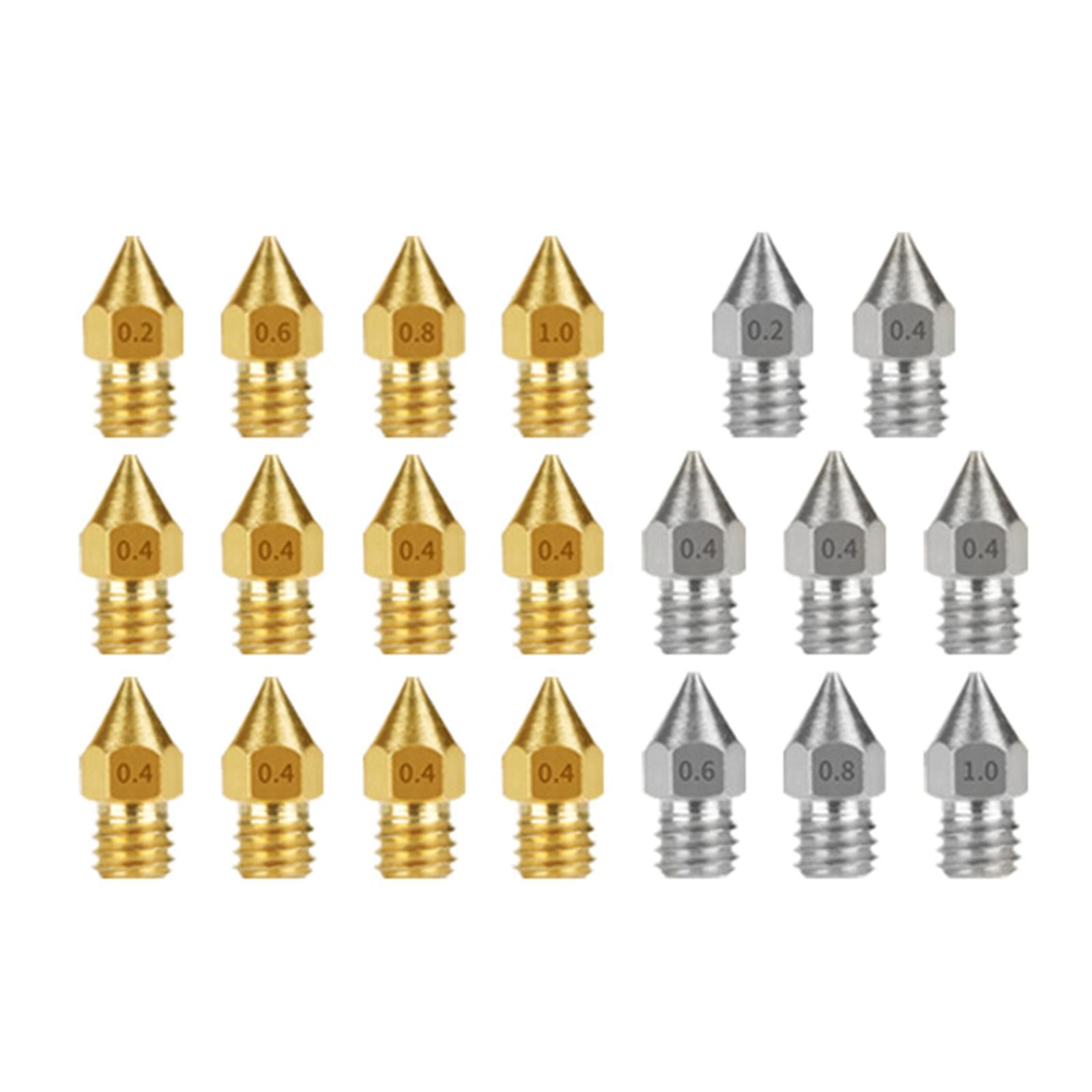 3D Printer Nozzles Cleaning Kit MK8 Extruder Nozzles for Creality CR 1 ...