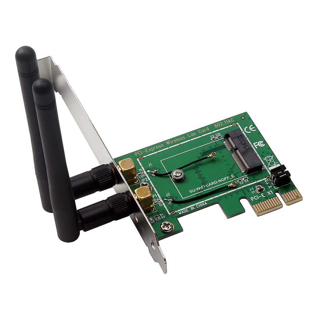 M.2 NGFF to PCI-E Converter Wireless WiFi Bluetooth Network Card Adapt ...