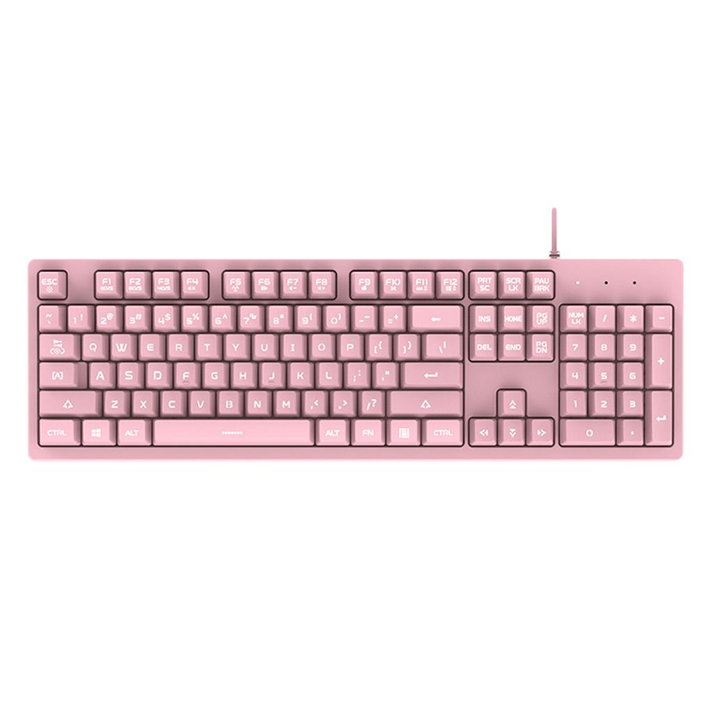 Mini Mechanical 104-Key Keyboard Glowing White Chicken Keypads for Com ...