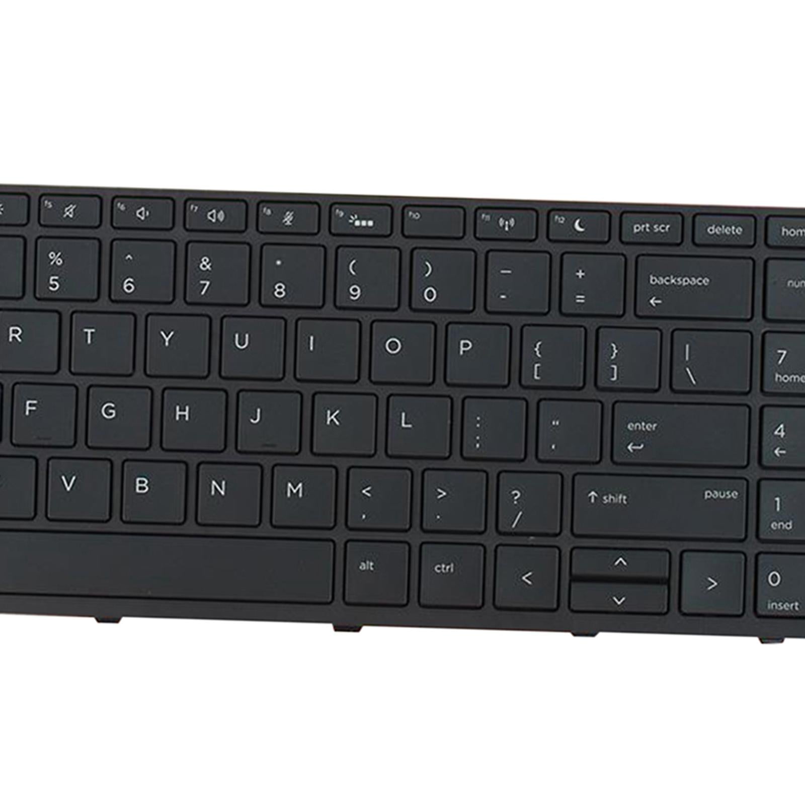 Laptop Keyboard English Layout Keypad Black for HP Probook 450 G5 455 ...