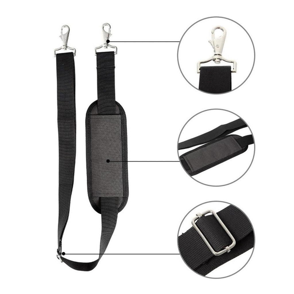 Universal Nylon Shoulder Strap 59 Adjustable Replacement Black with Pa ...