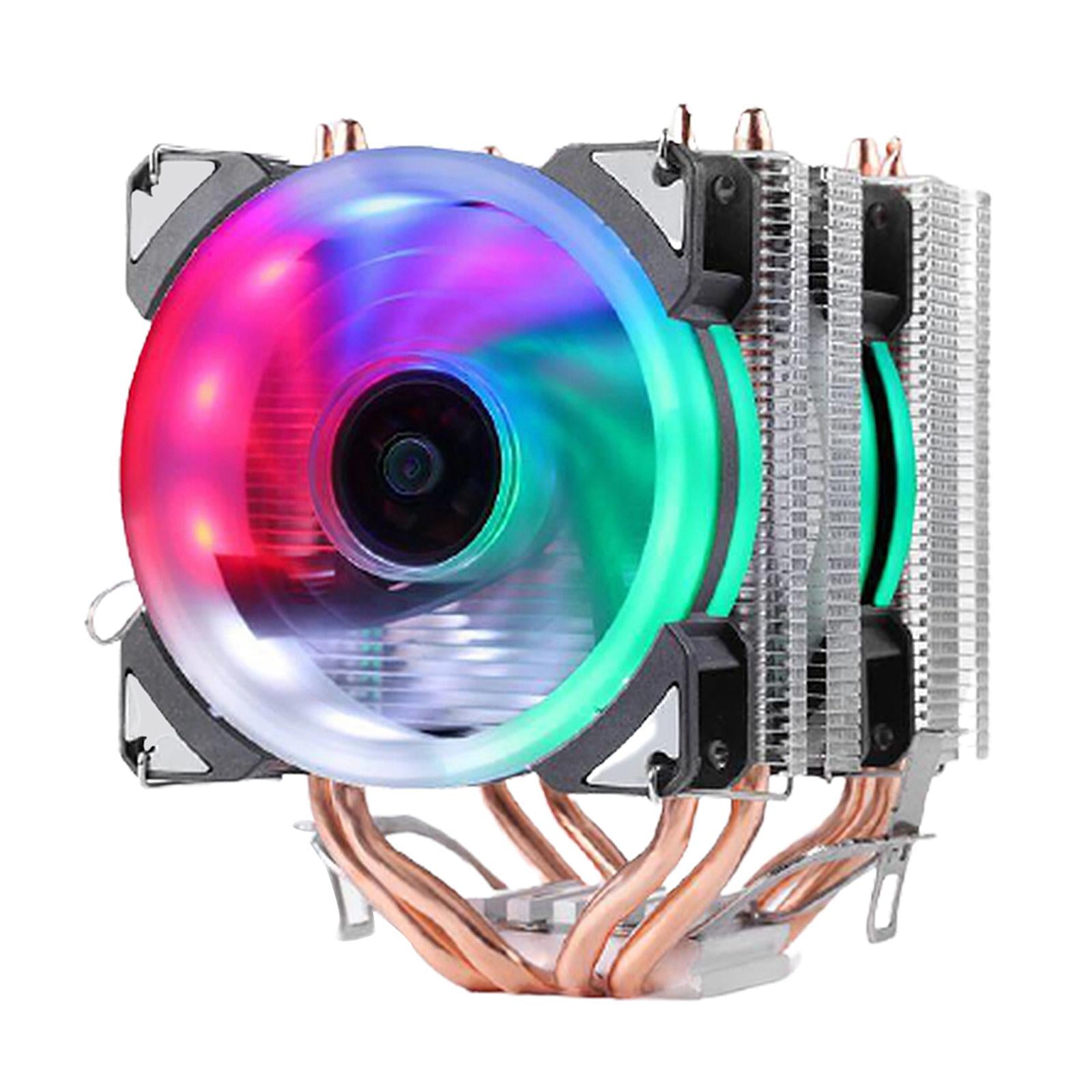 CPU Cooler Dual Cooling Tower RGB Fans for AMD Intel Dual tower 2 fans ...