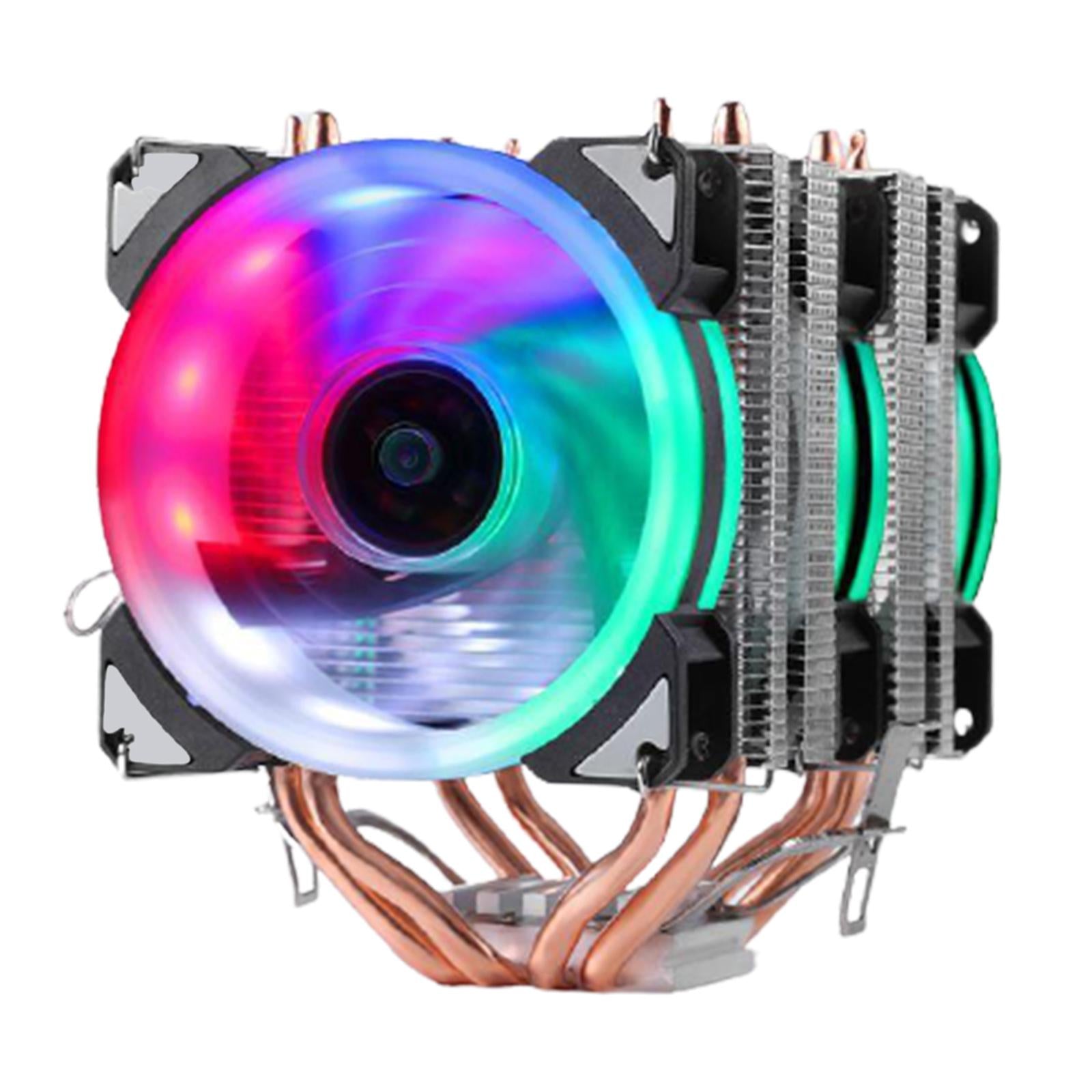 CPU Cooler Dual Cooling Tower RGB Fans for AMD Intel Dual tower 3 fans ...