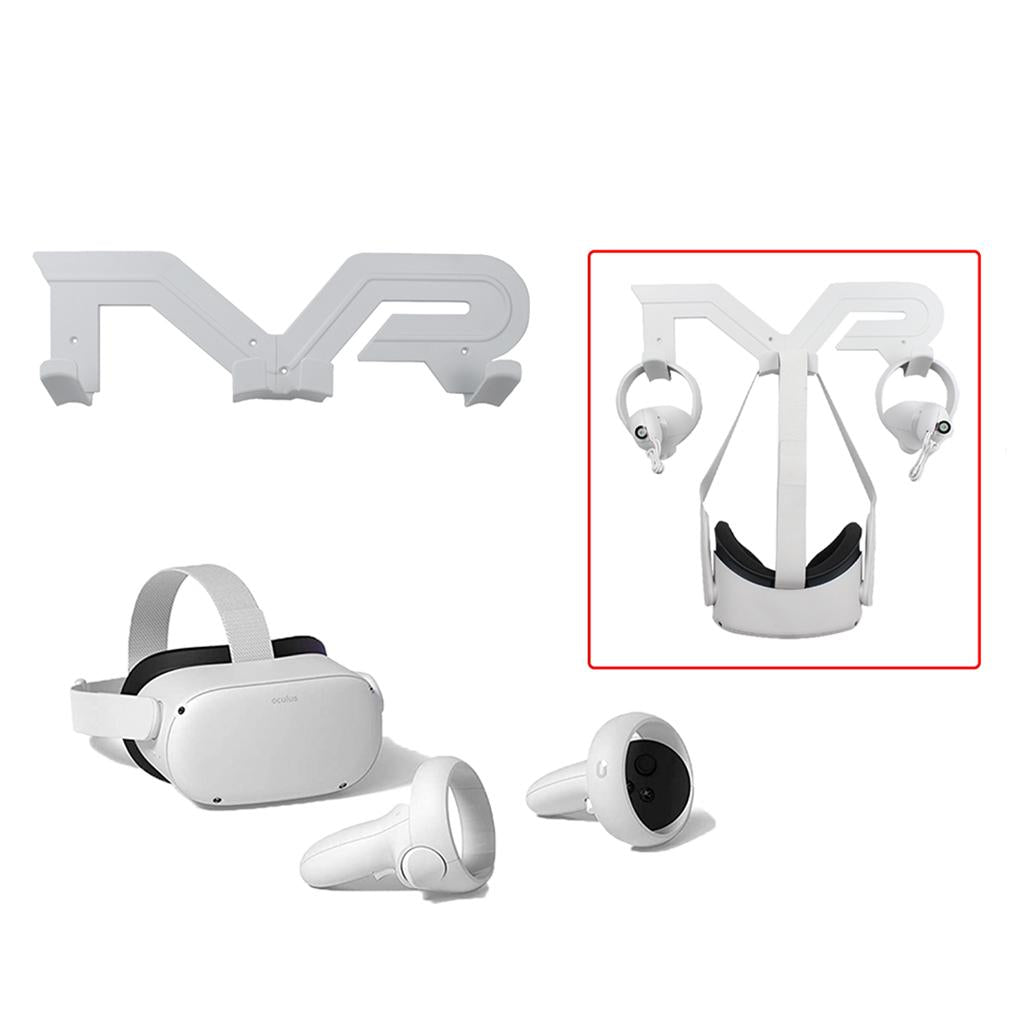 VR Wall Mount Storage Stand Bracket Controller Holder for Oculus White ...