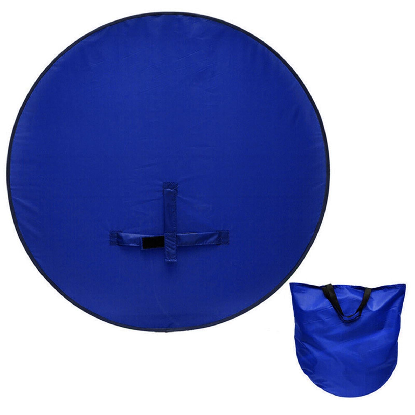 2-in-1 Blue Screen Round Cloth Fix on Chair for Zoom Video Photography ...