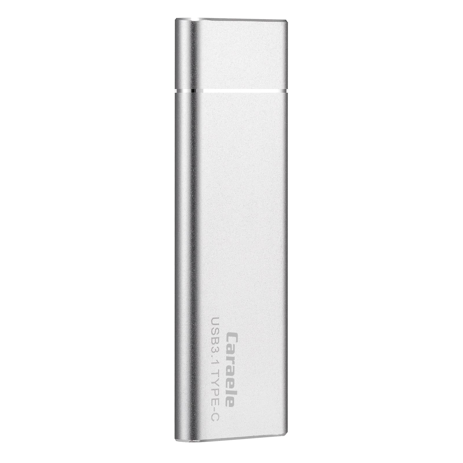 Portable 2TB External SSD Solid State Drive Typc C USB3.1 Compact Silv ...