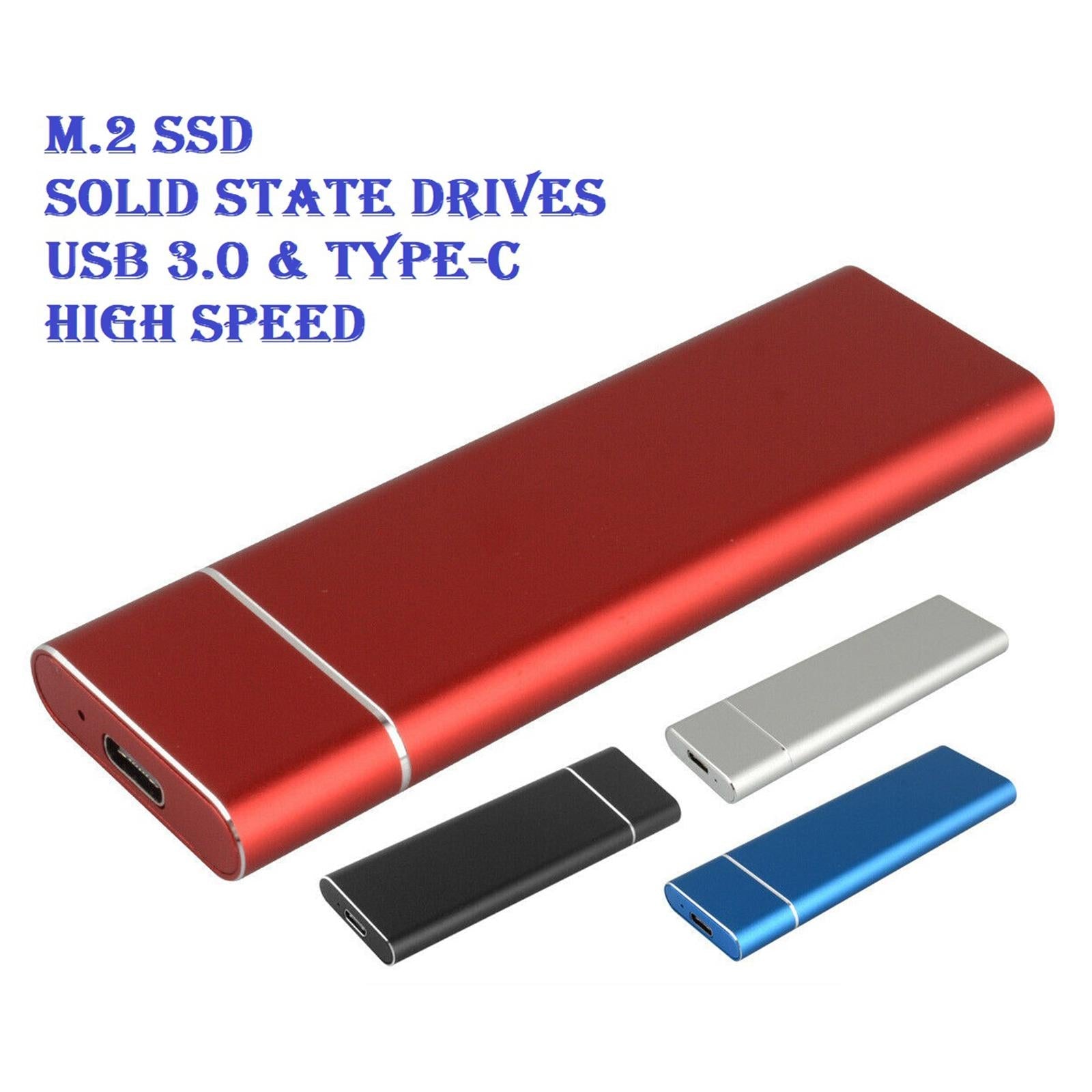 Type-C 1TB M.2 NGFF SSD Portable External Solid State Drive silver ...