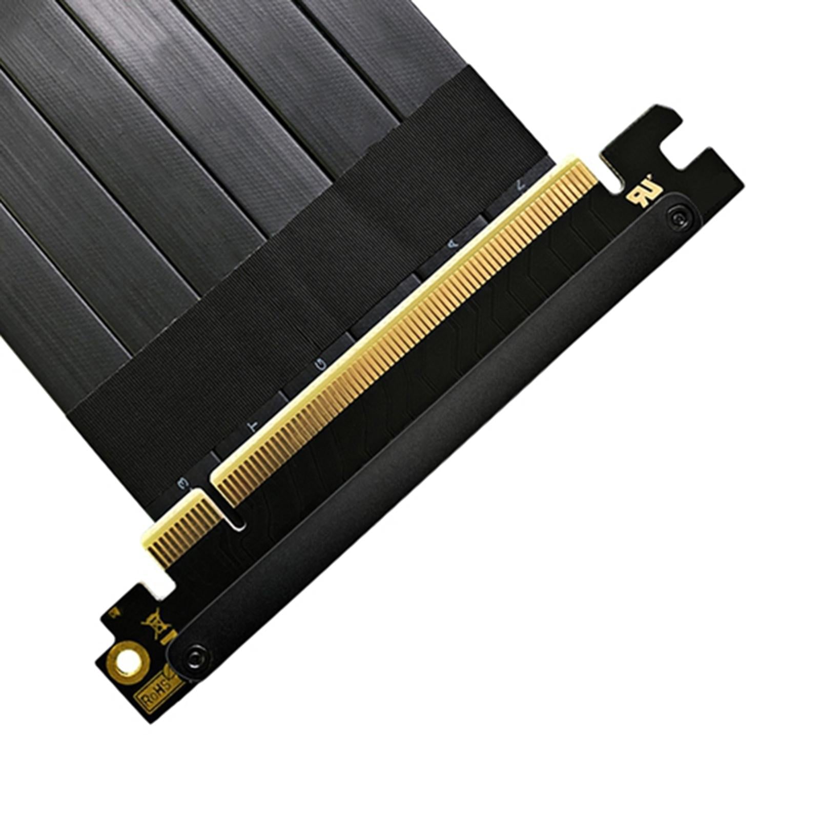 Black Full Speed 3.0 PCIE X16 Riser Cable PCIE Extender for GPU 50cm ...