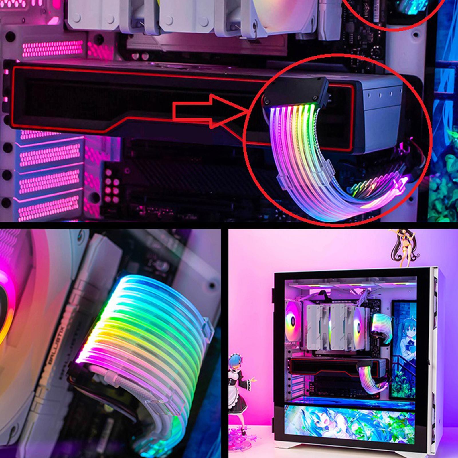 GPU Cable Motherboard Extension RGB Cable Power Supply Cable PC24PIN ...
