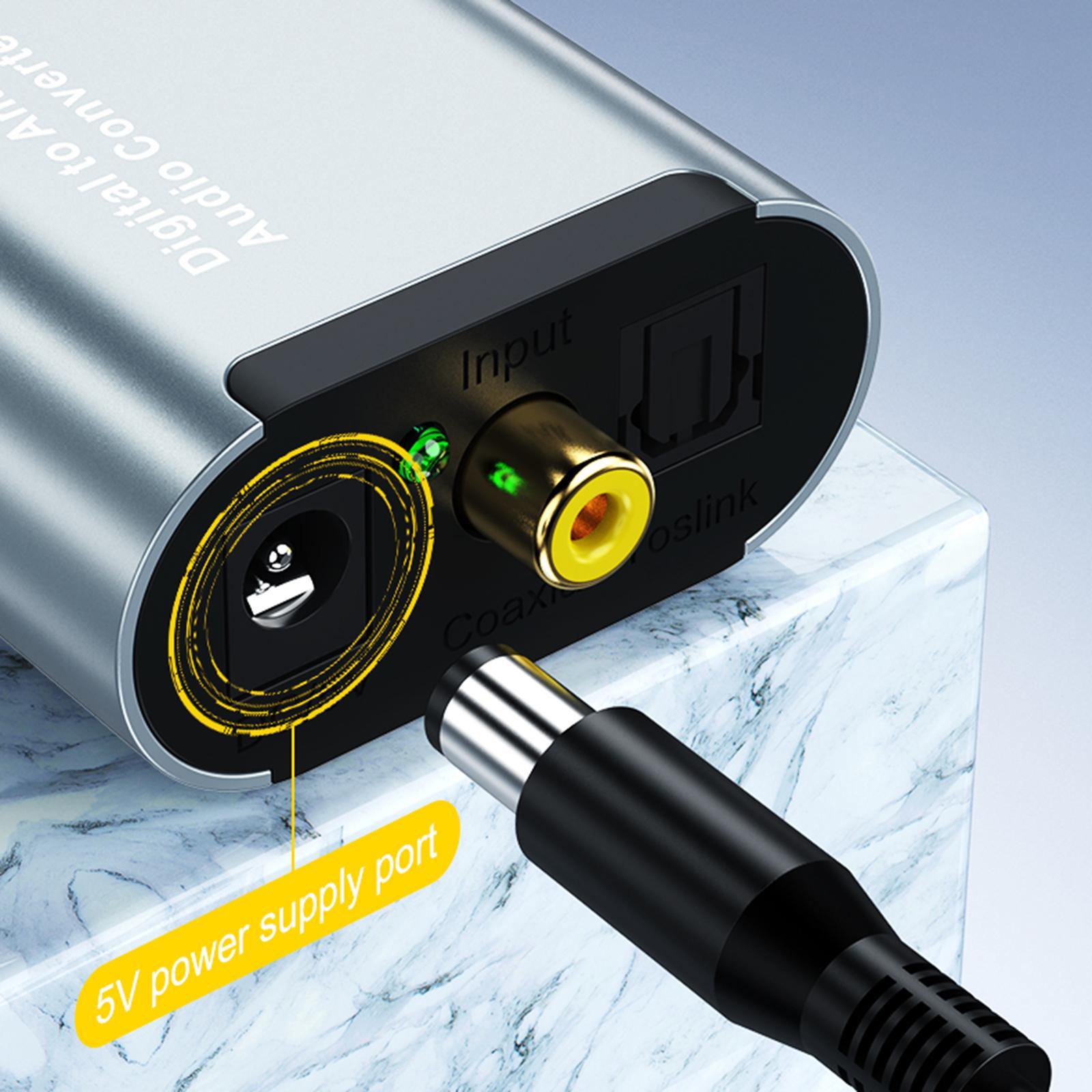 Digital Optical to Analog Analogue Audio Converter with Coaxial cable ...