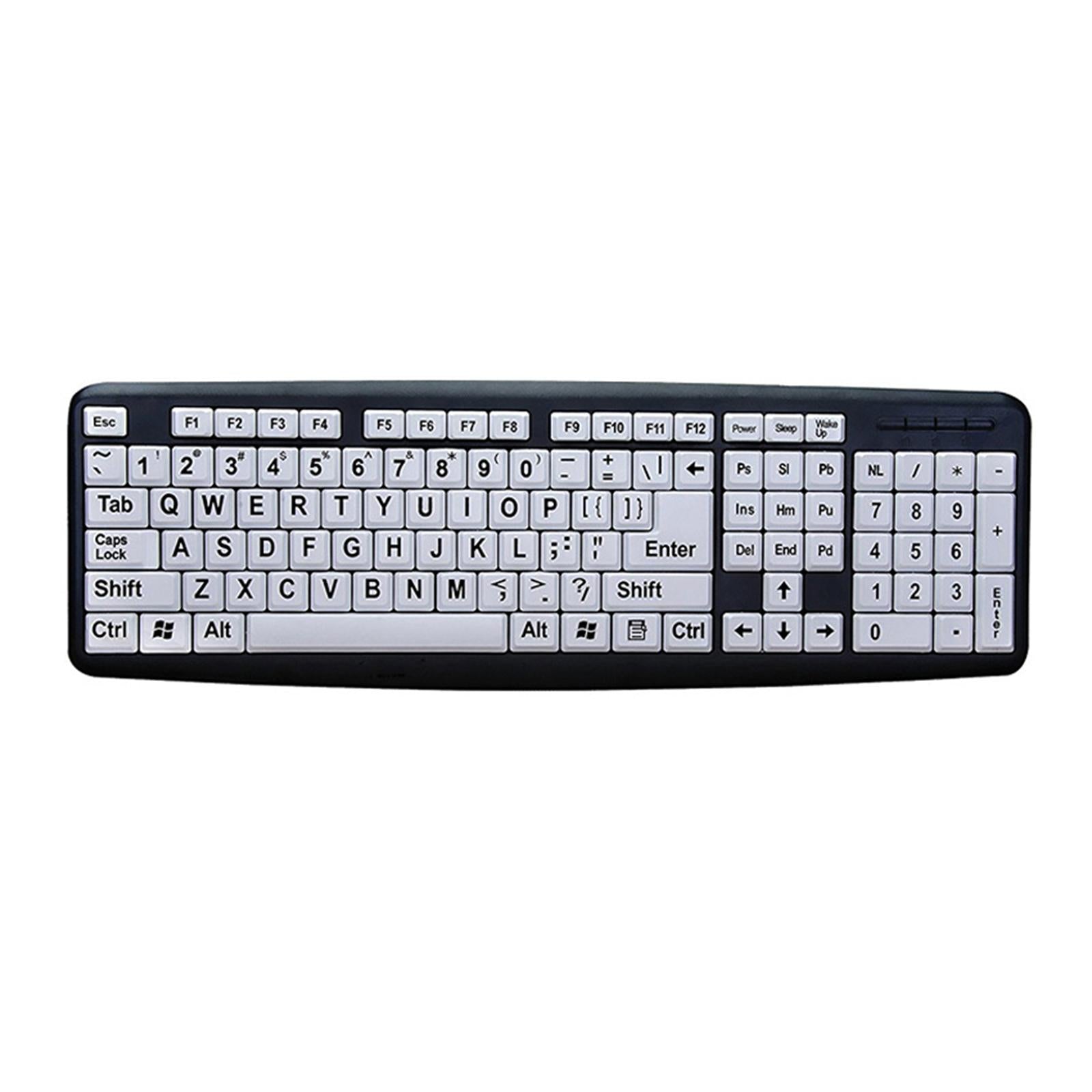 Large Print Computer Keyboard Makes Type Easy for Visual Assistance Se ...