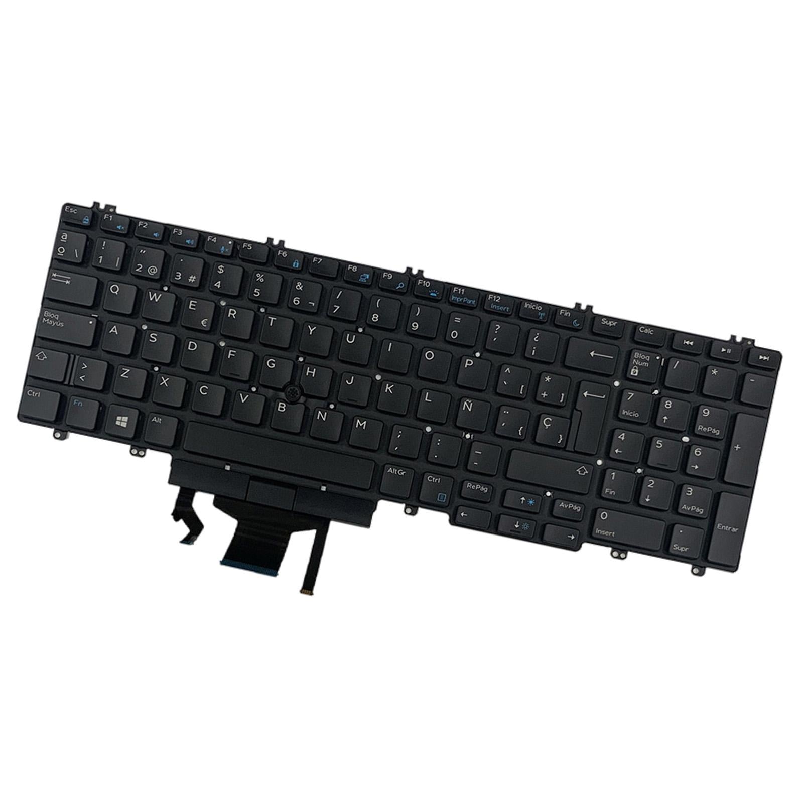 Spain Backlit Keyboard Premium Spanish Style Slim Black for Dell Preci ...