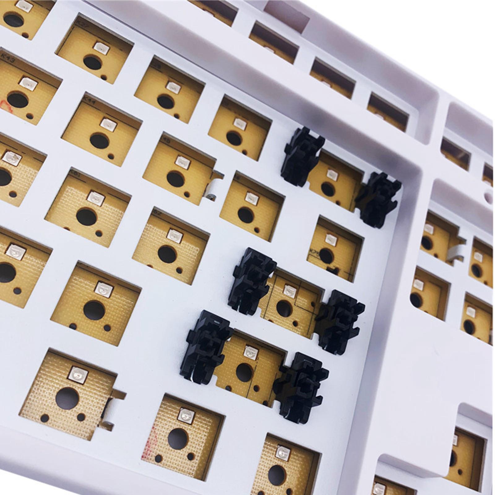 87 Key DIY Mechanical Keyboard Kit Hot-Swappable Switch Compact White ...