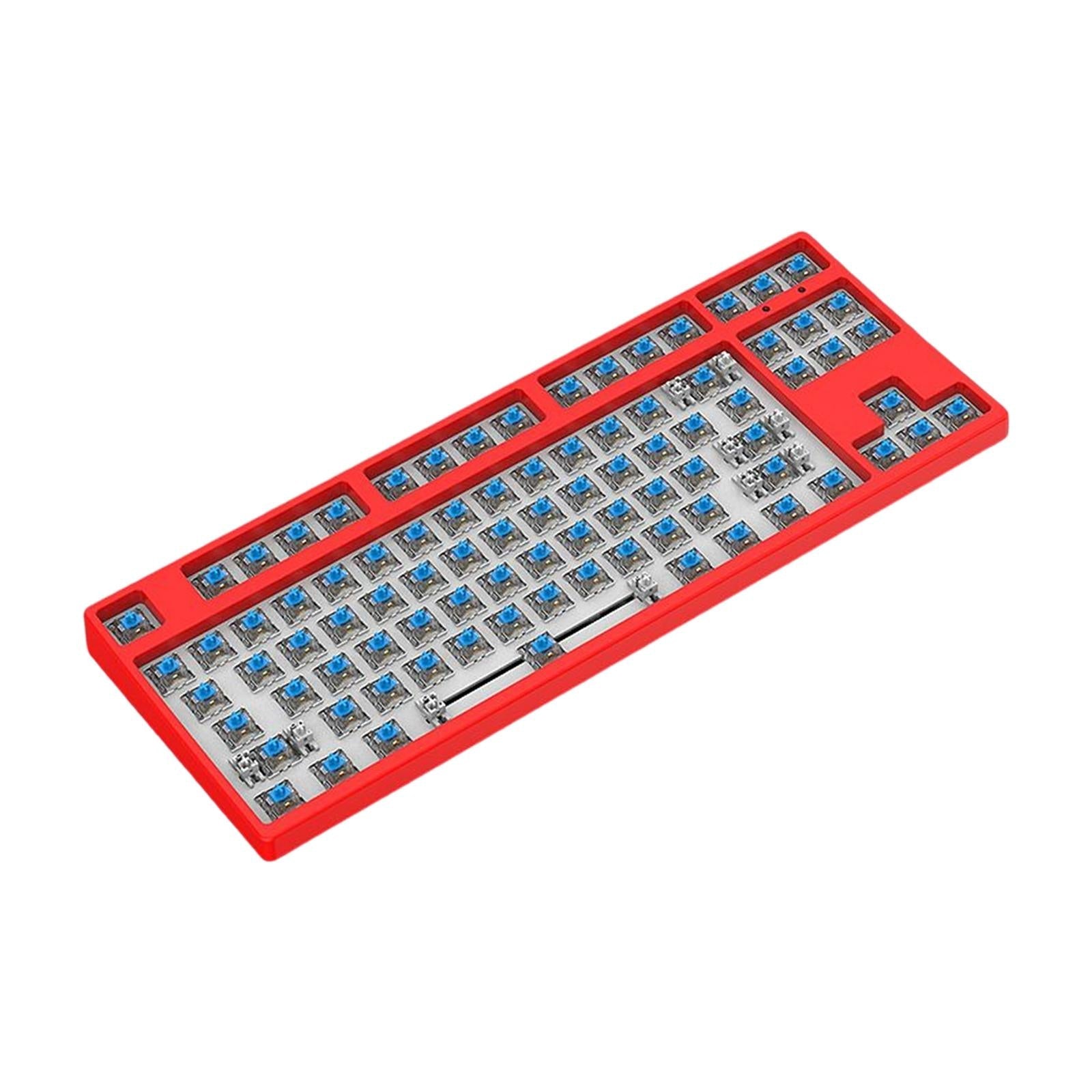 87 Keys DIY Wired Mechanical Keyboard Kit with Blue Switch for PC Part ...