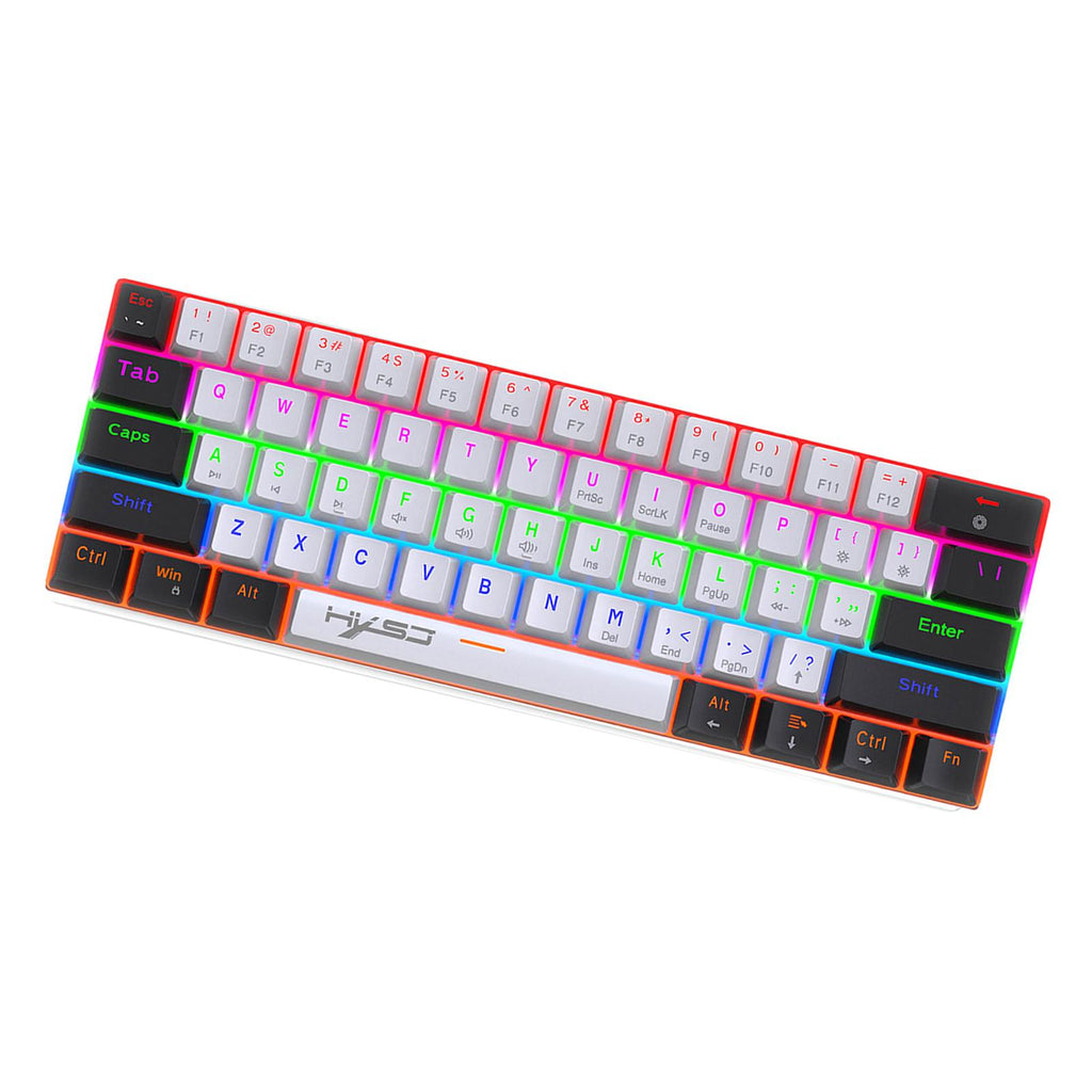 Mechanical Keyboard Mini 61 Keys Mechanical Axis Light Adjustment for ...