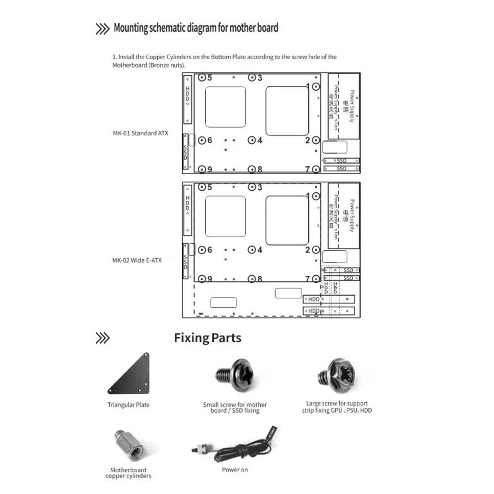 Computer Chassis Frame Spare Easy to Use Fitments Stable Open Air Case ...