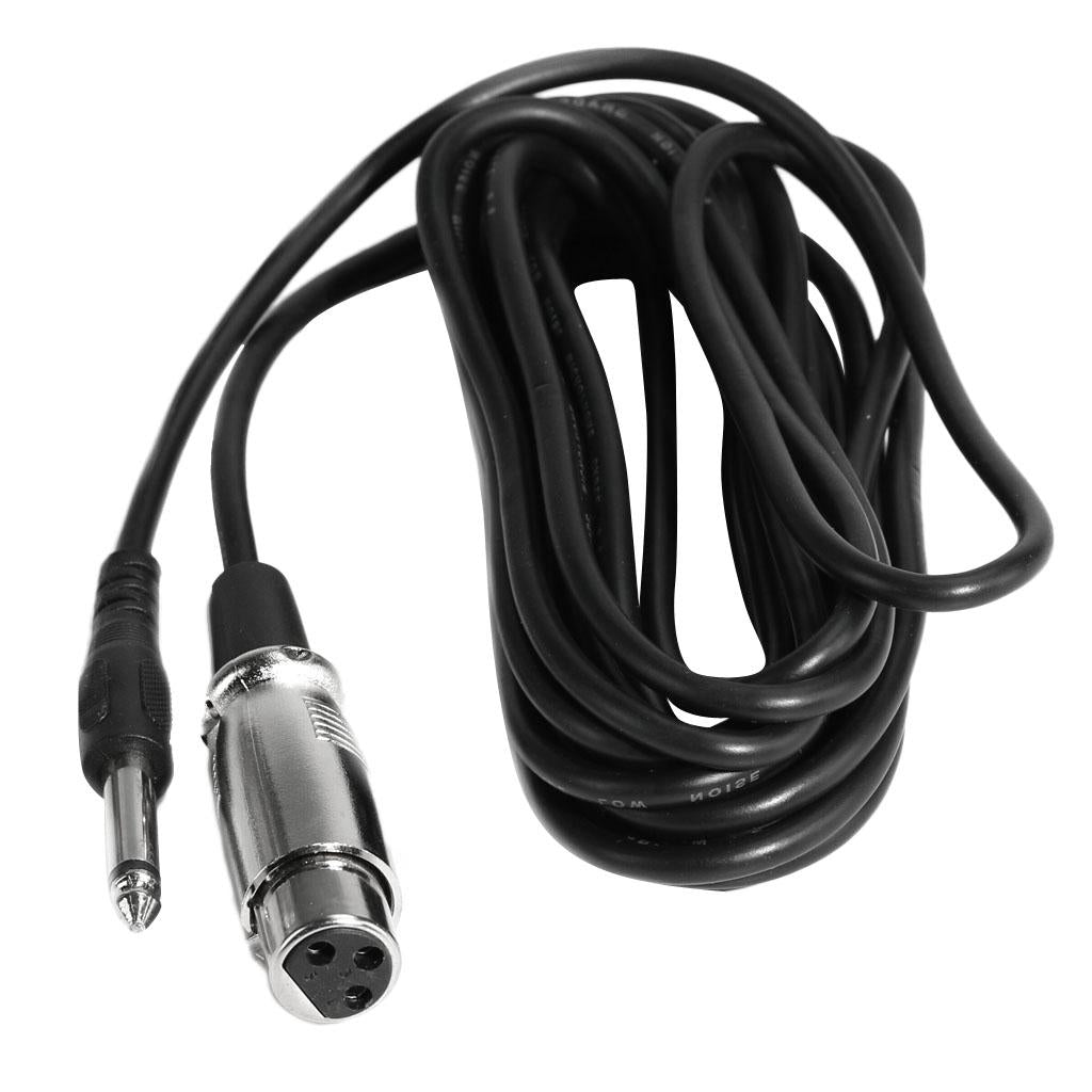 3 Pin XLR Female to 1/4 TRS 6.3mm Stereo Male MIC Microphone Audio Cab ...
