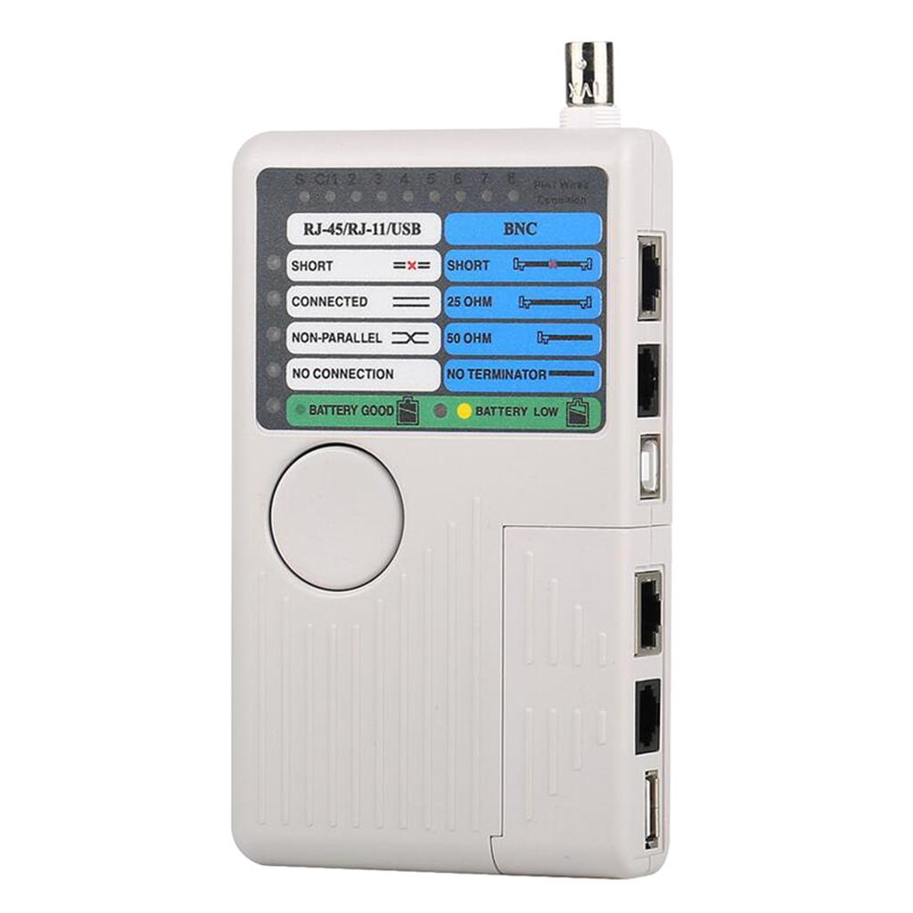 Multi Function 4in1 Network Cable Tester Meter RJ45/RJ11/USB/BNC LAN C ...