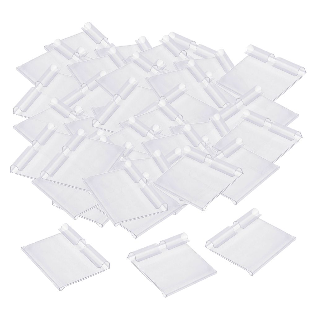 Clear Plastic Label Holder Retail Price Tag Label Holder 50x42mm – UNIQKART