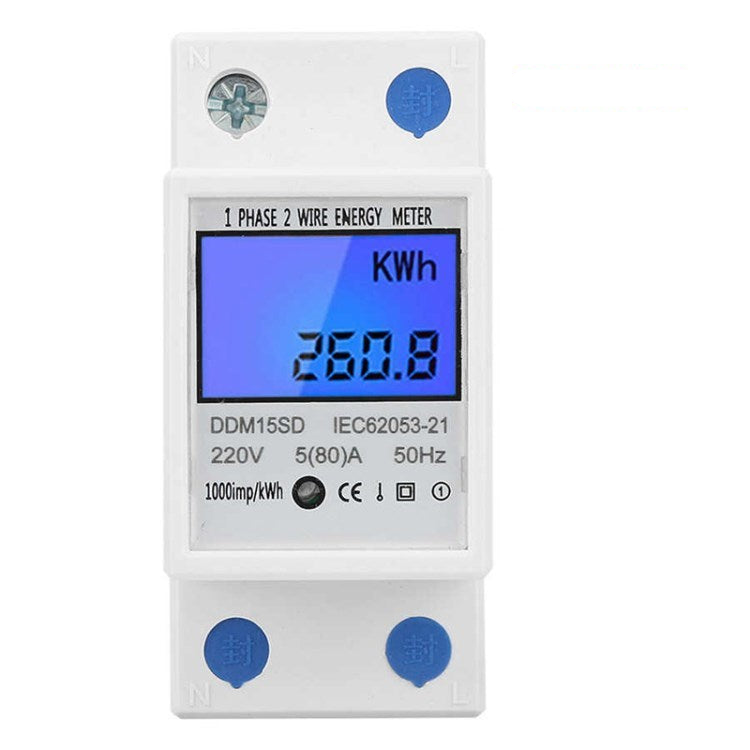 Digital Electricity Usage Monitor 5-80A Electric Meter Kilowatt Power ...
