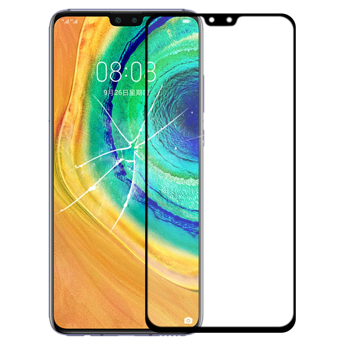 For Huawei Mate 30 Front Screen Outer Glass Lens with OCA Optically Cl ...