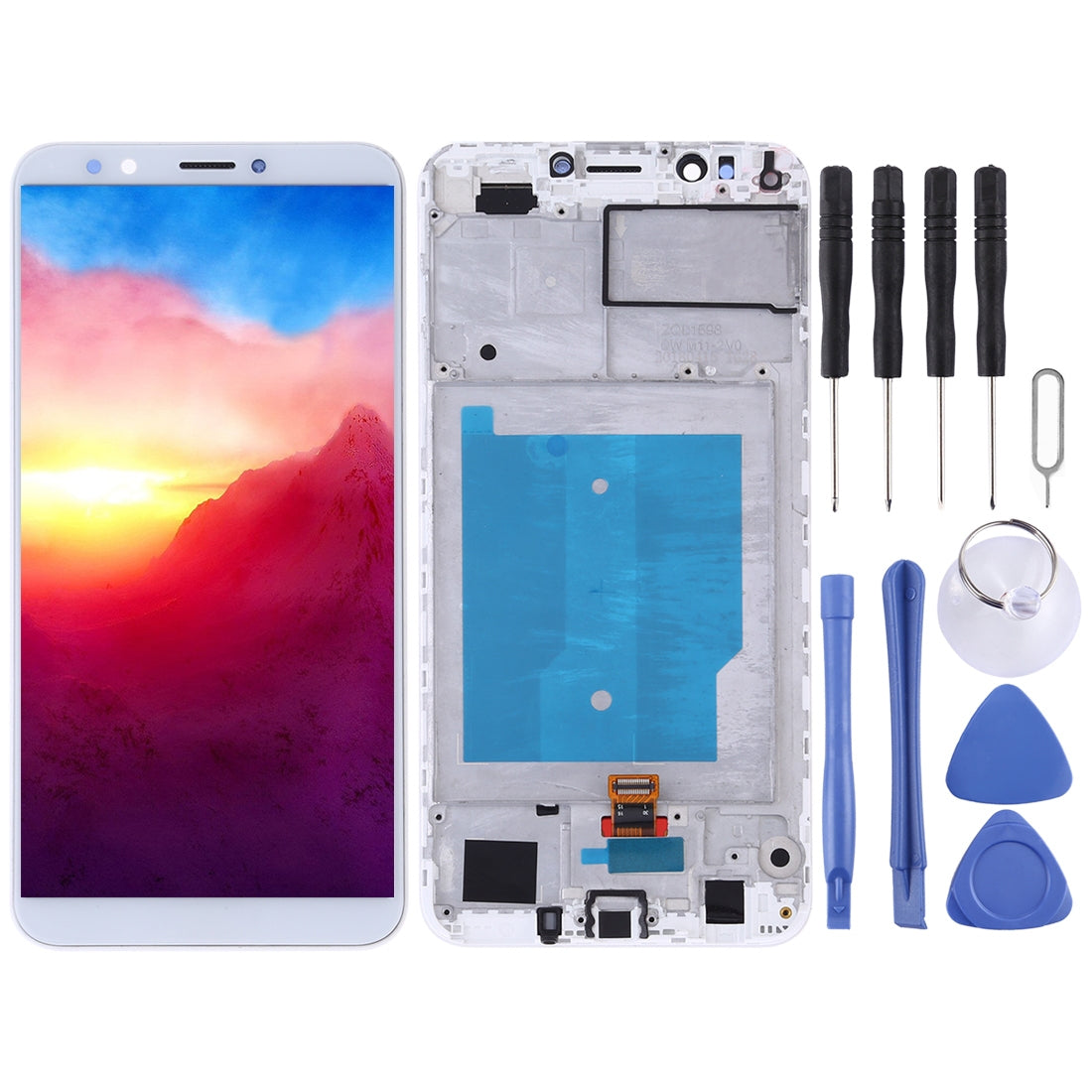 OEM LCD Screen for Huawei Y7 (2018) Digitizer Full Assembly with Frame ...