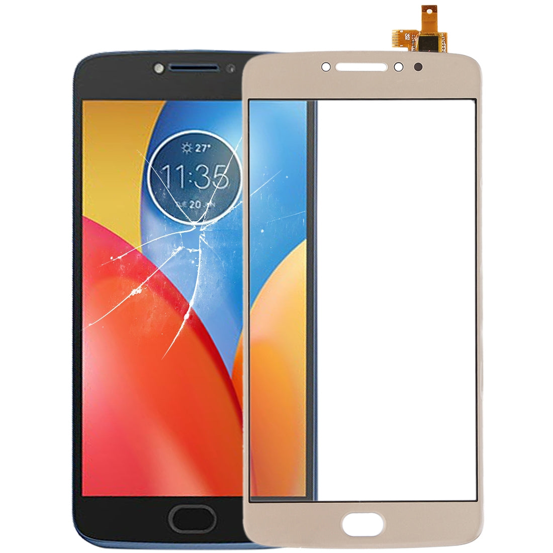 Touch Panel for Motorola Moto E4 Plus / XT176 / XT1773 / XT1770(Gold ...