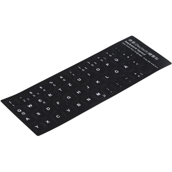 German Learning Keyboard Layout Sticker for Laptop / Desktop Computer ...