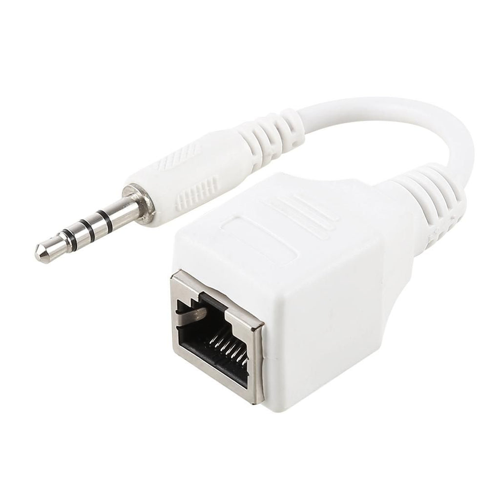 CAT5 RJ45 Socket to 3.5mm 4 Pole Male Plug Audio Ethernet LAN Network ...