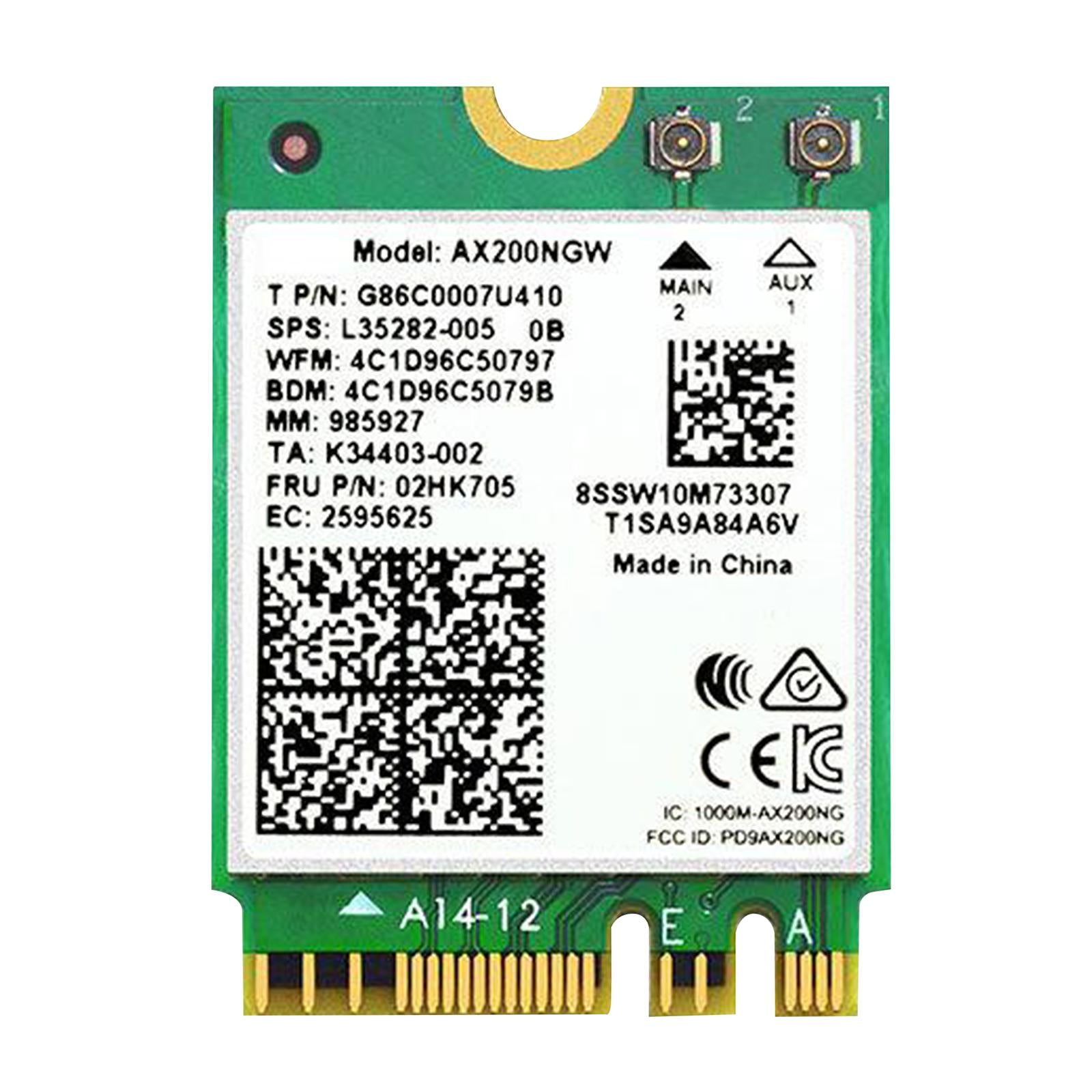 Wireless Card Adapter Intel AX200NGW Dual Band Wi-Fi Card 802.11ax Des ...