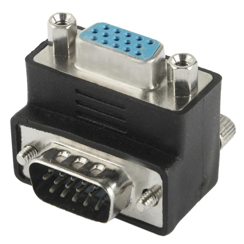 90 Degree VGA 15 Pin Male to Female Right Angle Adapter– UNIQKART