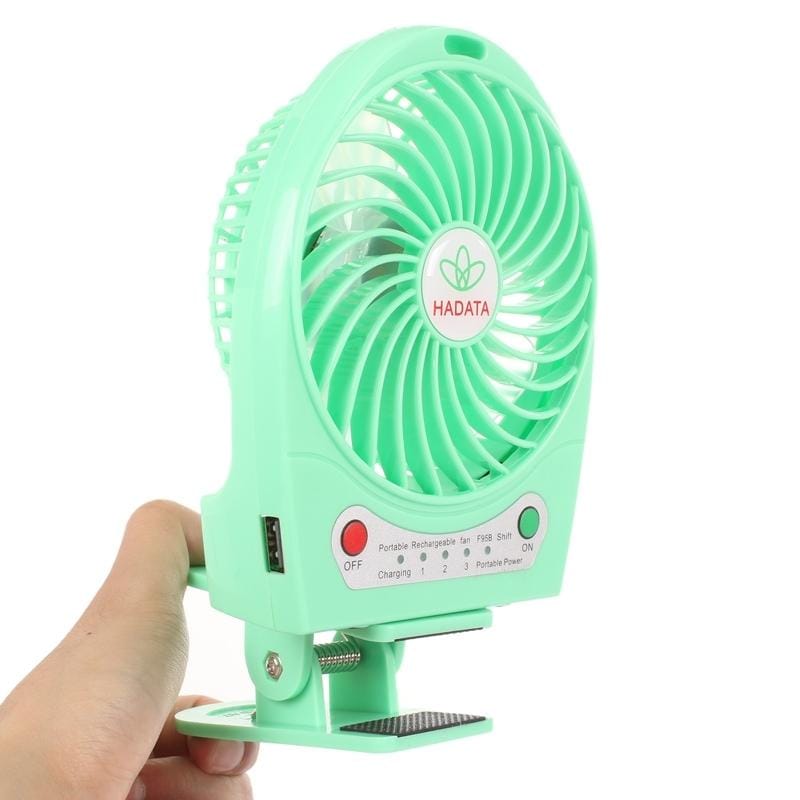Hadata 4.3 inch Portable USB / Li-ion Battery Powered Rechargeable Fan ...