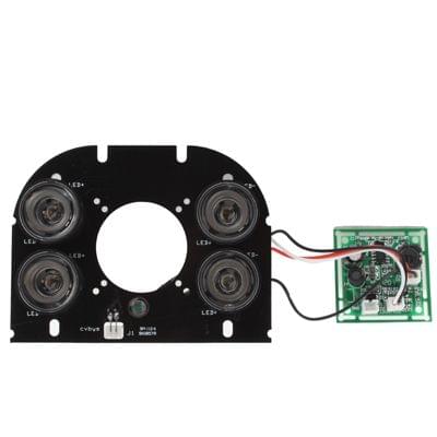 Array 4 LED Infrared Lamp Board for 6mm Lens CCD Camera, Infrared Angl ...
