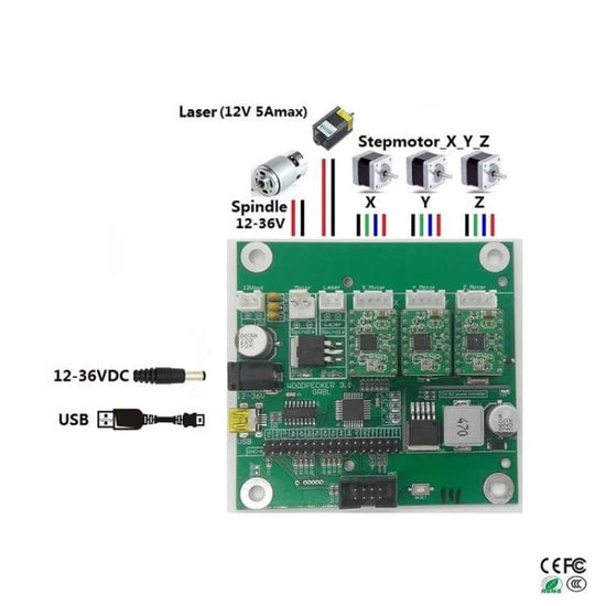 CNC 3018/2418/1610 Laser CNC Engraving Machine Control Board GRBL Cont ...