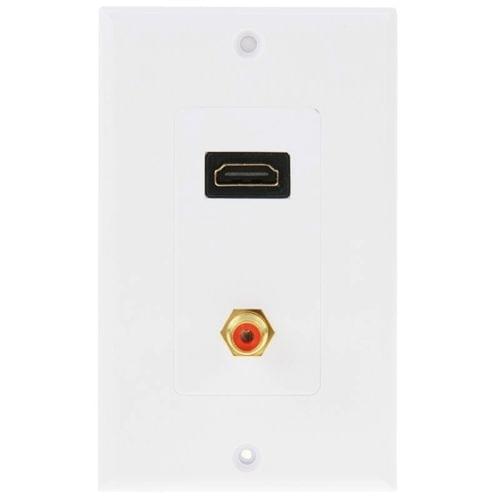 HDMI Female + RCA Female Plug Wall Plate Panel– UNIQKART